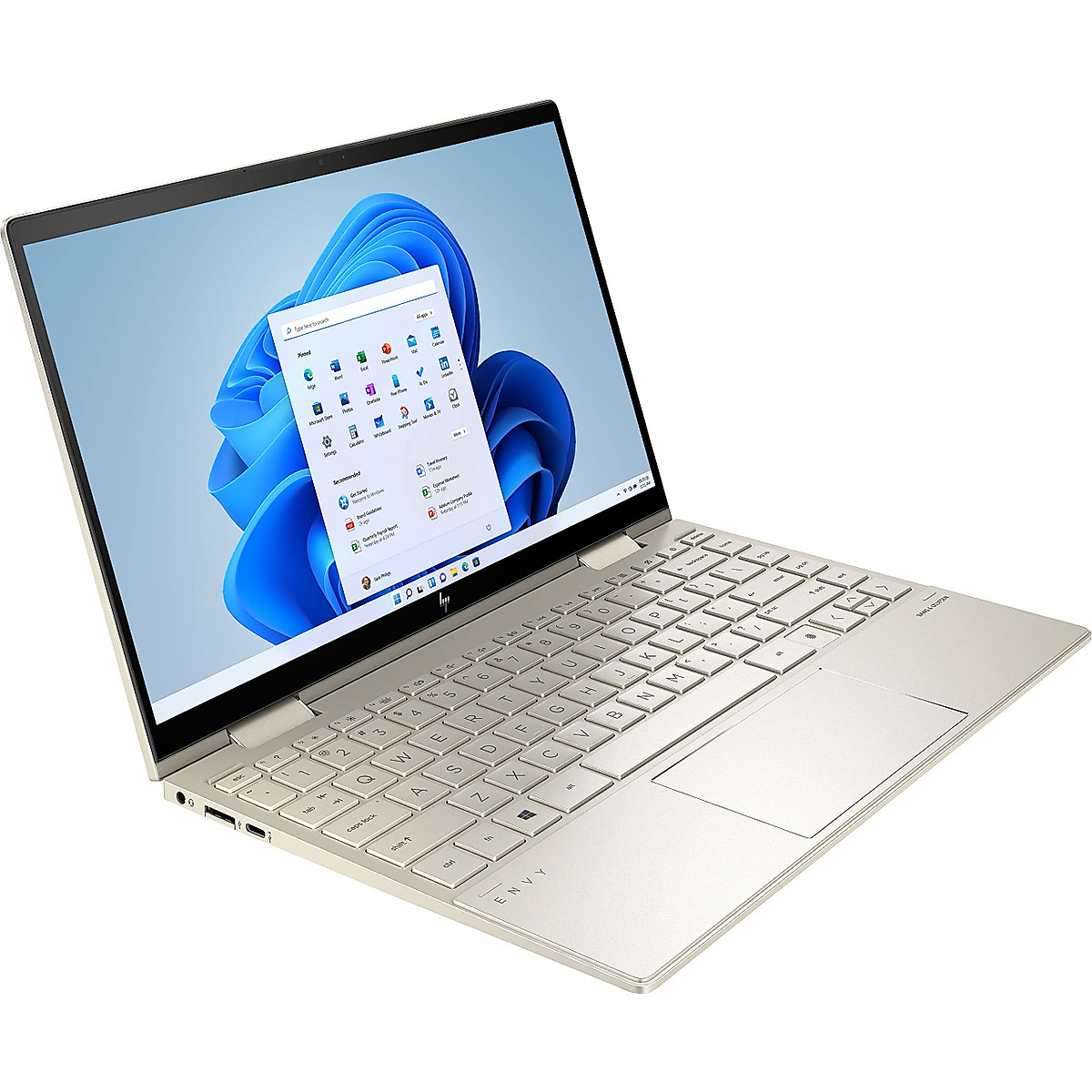 HP - Envy 2-in-1 13inch Touch-Screen Laptop - Intel Evo Platform Core i5-1135G7 - 8GB Memory - 256GB SSD - Pale Gold - Backlit Keyboard -Fingerprint Reader -Thunderbolt - WiFi 6 13-13.99 inches
