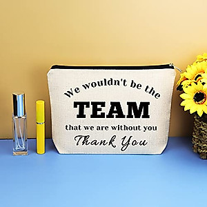 Boss Gift Coach Thank You Gift Makeup Bag for Women Leader Appreciation Gift Cosmetic Bag Leader Colleague Coworker Leaving Going Away Gift Basketball Soccer Team Coach Leader Employee Birthday Gifts