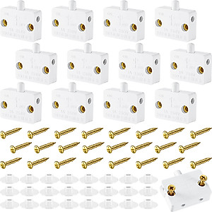 Honoson 8 Pieces Cabinet Door Switch for Closet Light Automatic Touch Door Activated Lamp Switch for Wardrobe Applicable to 12V 24V 110V (White)