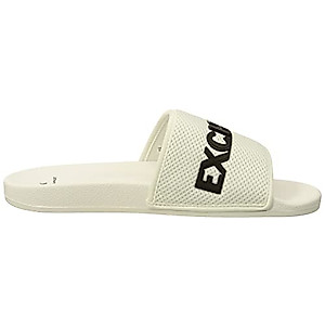 A|X ARMANI EXCHANGE Men's Slip On Sandal Slide, White+Off White, 11