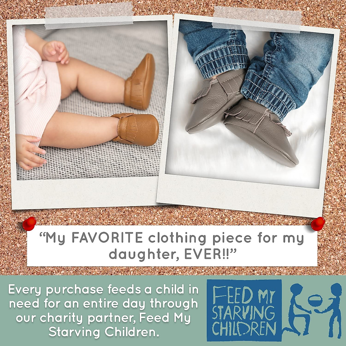 BirdRock Baby Moccasins - 30+ Styles for Boys & Girls! Every Pair Feeds a Child (US 5.5, Brown)