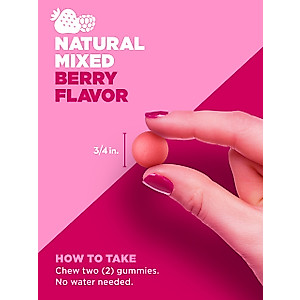 PINK Melatonin Gummies | 10mg | Max Potency | Vegan, Non-GMO & Gluten Free | 70 Count | Mixed Berry Flavor