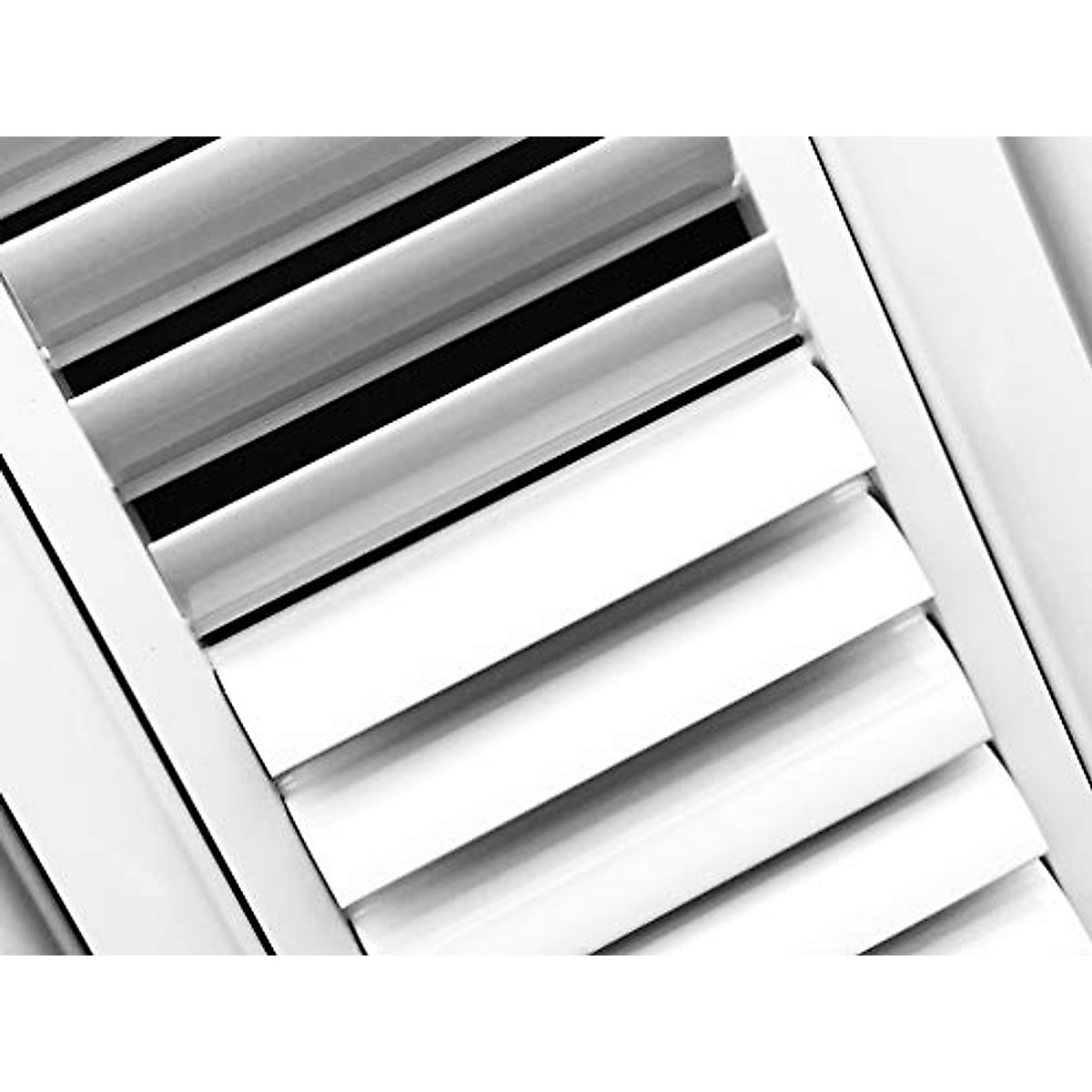 8"w X 8"h 4-Way Aluminum Curved Blade Adjustable Air Supply HVAC Diffuser - Full Control Vertical/Horizontal Airflow Direction - Vent Duct Cover [Outer Dimensions: 9.65"w X 9.65"h]