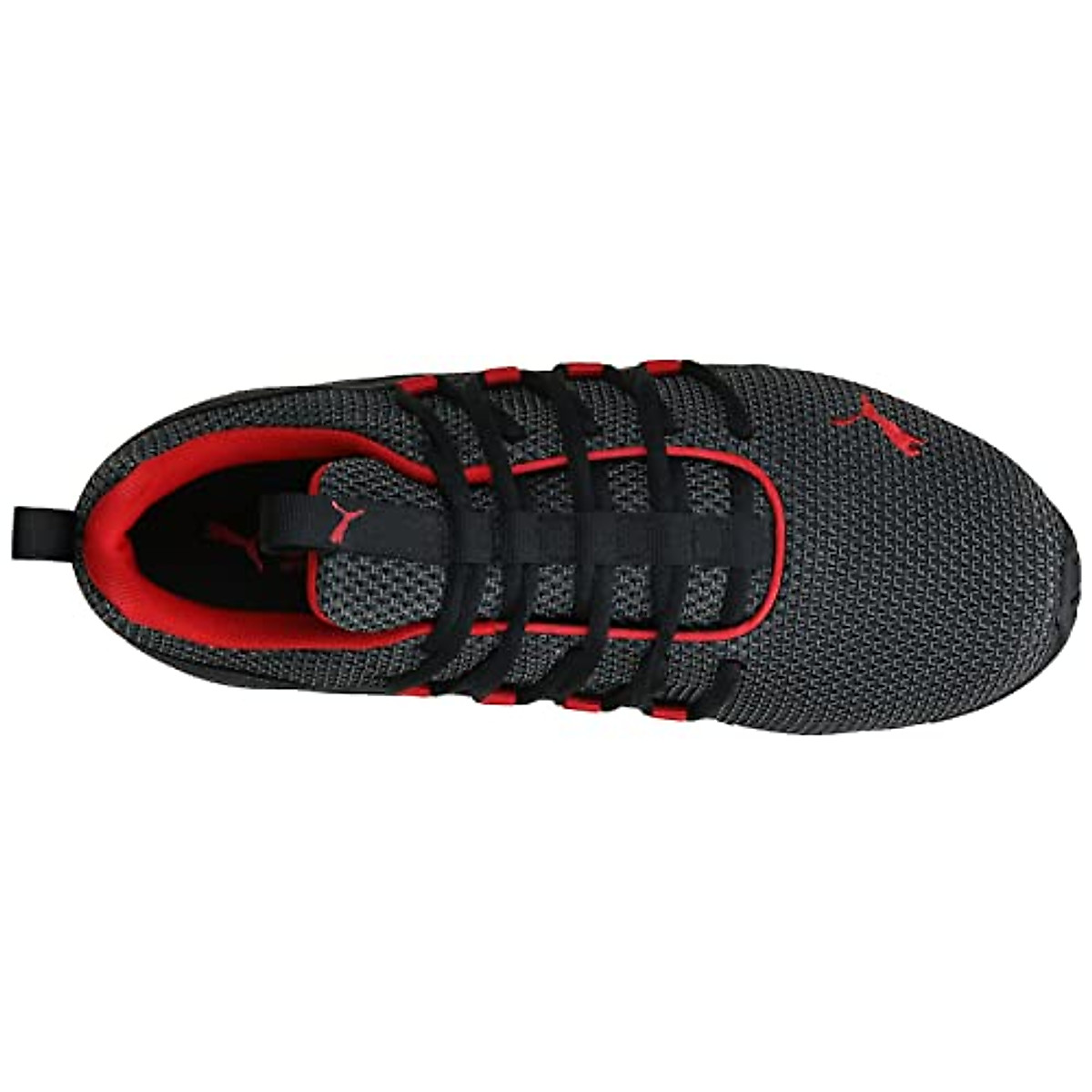 PUMA mens Axelion Running Shoe, Black/High Risk Red, 10.5 US