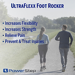 PowerStep UltraFlexx Foot Rocker, Foot and Calf Stretching, Pain Relief for Plantar Fasciitis, Achilles Tendonitis, Shin Splints, Increased Flexibility & Strength