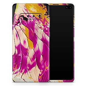 DesignSkinz Liquid Abstract Paint V15 Protective Vinyl Decal Wrap Skin Cover Compatible with The Samsung Galaxy S20 (Screen Trim & Back Glass Skin)