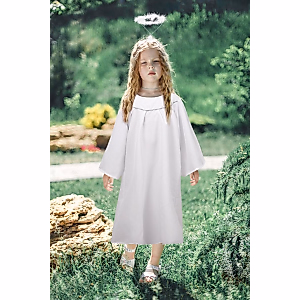 HOMELEX Kids Angel Costume With Halo Christmas Church Robes Angel Dress for Girl