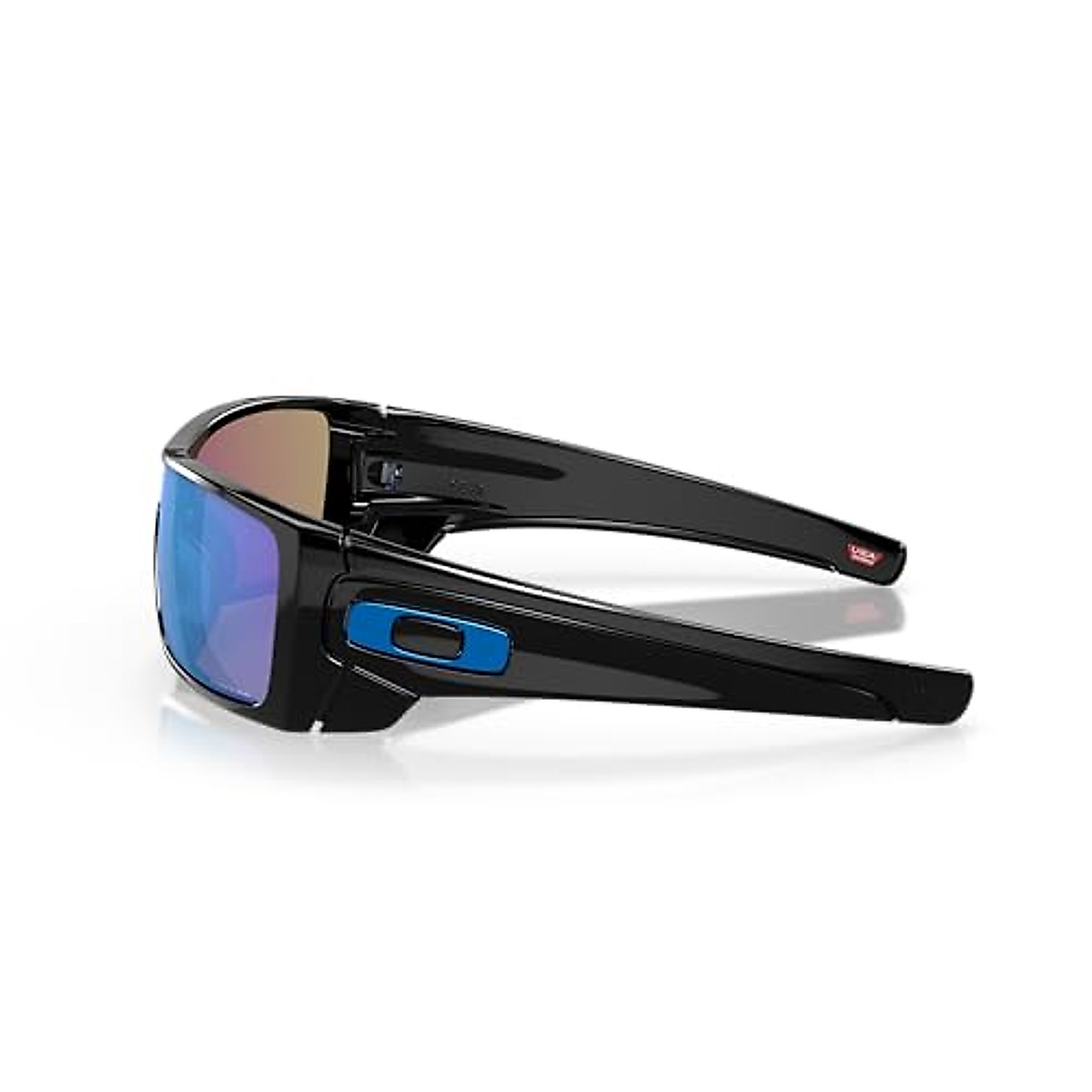 Oakley Men's OO9101 Batwolf Rectangular Sunglasses, Polished Black/Prizm Sapphire, 27 mm