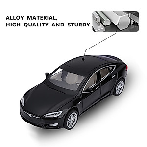 SASBSC Toy Cars Model S Die Cast Metal Model Cars with Door Open Light and Sound Pull Back Car Toys for Boys and Girls 3-12 Years Old