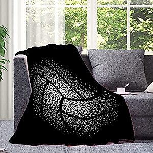Volleyball Throw Blanket - ​Super Soft Flannel Fleece Blanket for Gifts,Bedding Quilt Home Decor for Couch Sofa Bed All Season 40x30 Inches for Pets