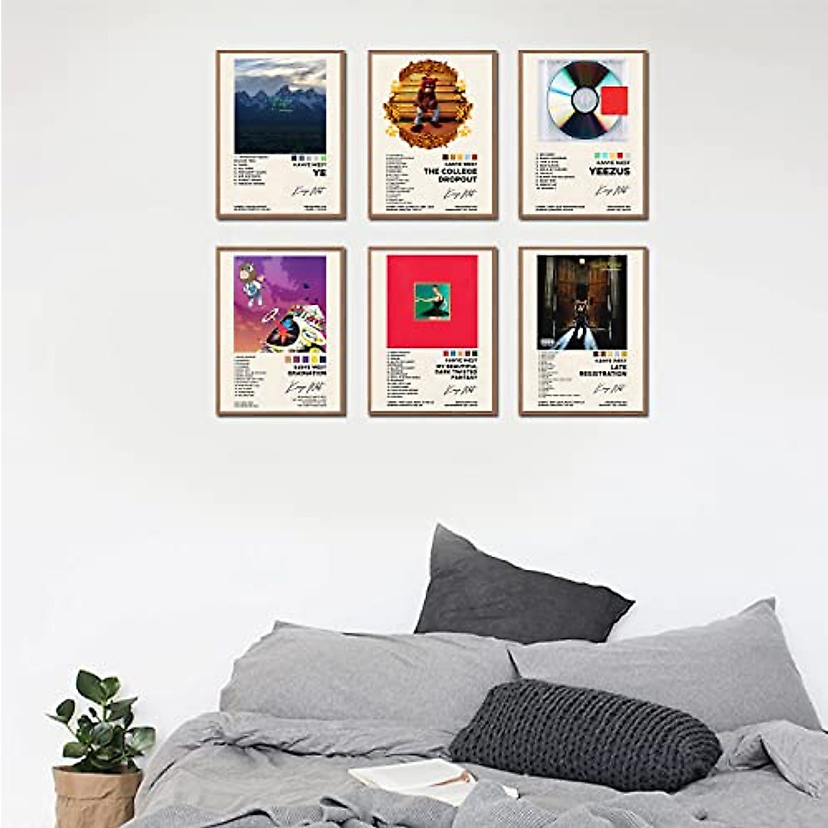 Kanye West Poster Fine Line Poster Harry's House Music Album Poster Cover Signed Limited Poster Canvas Wall Art Room Aesthetics Decor Set of 6 Unframe 8x10 inch (Kanye West Poster)