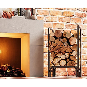 Fire Beauty Firewood Rack Log Holder,Log Storage Holder,Storage Rack,Firewood Stacker for Fireplace Indoor Outdoor(Small)