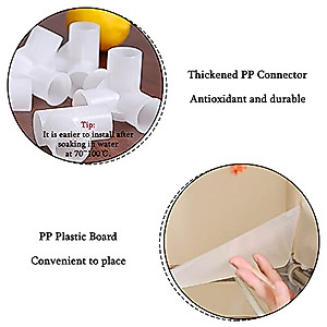 QUMENEY Portable Closet Large Wardrobe Clothes Standing Shelves Organizer, Non-Woven Fabric Closet Storage Organizer with 4 Storage Shelves, 3 Hanging Sections 2 Side Pockets (Sunny Town)