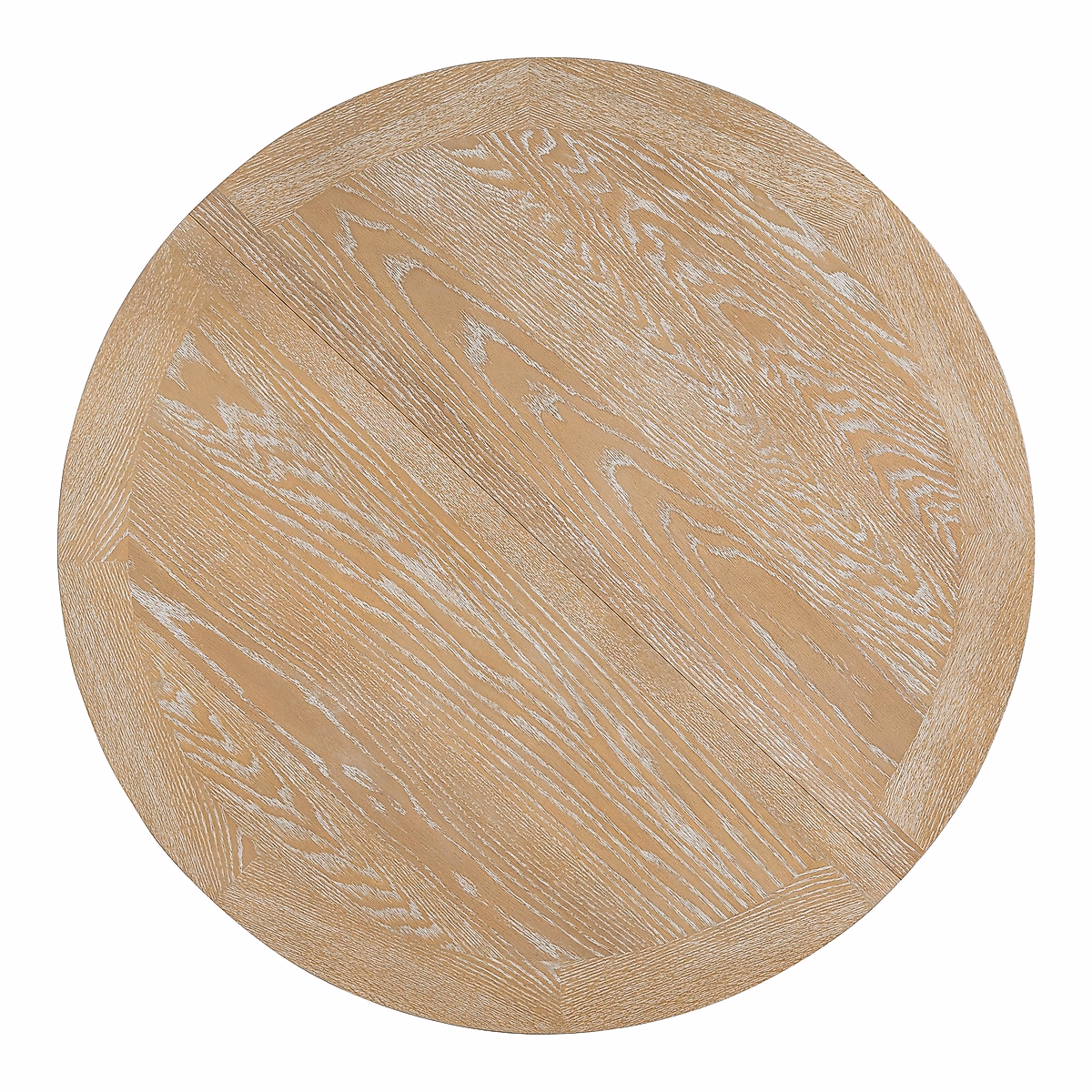 LUMISOL Extendable Round Dining Table Set with Chairs for 4-6 Persons Solid Wood 5 Piece Kitchen Dining Room Table Set for Saving Space, Natural Wood Wash