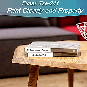 Fimax Compatible Brother P Touch TZe-241 TZe241 Label Tape 18mm 0.7 Laminated White TZ-241 Tape for Brother Ptouch PTD400 PTD600 PT2030 PT1880 PT1890 PTP700 Label Maker, Black on White, 6 Pack