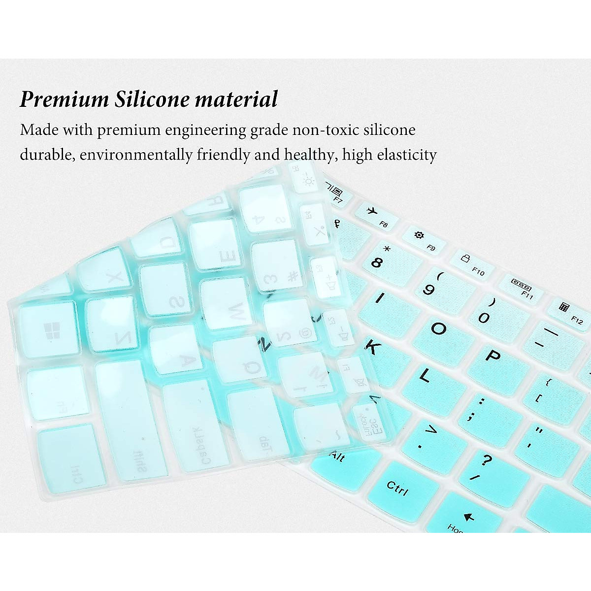 Keyboard Cover Skin for Lenovo Flex 5 14 2-in-1 Laptop/Yoga 7i 5i,Lenove Idepad S540 14 inch/Lenovo IdeaPad 5 14"/IdeaPad Slim 7 14, Keyboard Skin Protector for Lenovo Flex 5 14"-Gradual Mint