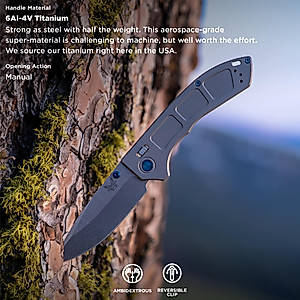 Benchmade - Narrows 748 EDC Knife with Gray Titanium Handle (748)