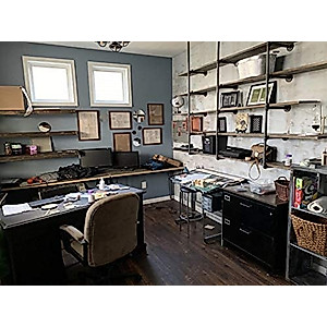 Industrial Retro Wall Mount iron Pipe Shelf,DIY Open Bookshelf,Hung Bracket,Home Improvement Kitchen Shelves,Tool Utility Shelves, Office shelves, bookshelves and bookcases (2Pcs)