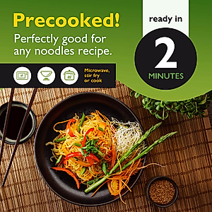 Skinny Pasta 9.52 oz - Shirataki Noodles The Only Odor Free 100% Konjac Noodle - Keto & Paleo Friendly - Carb Free - Low Calorie Food (Noodles shape- 6 Pack)