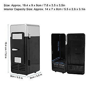 Mini Fridge, Portable Car Fridge USB Hot Cooler Freezer Food Skin Care Products Storage Small Fridge Compact Cool Fridge For Cola Coffee In The Car Office Desk & College Dorm Room Bedroom