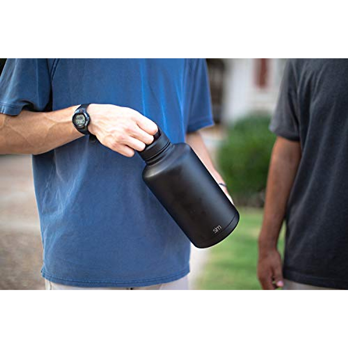 Simple Modern Water Bottle with Straw, Handle, and Chug Lid Vacuum Insulated Stainless Steel Metal Thermos Bottles | Half Gallon Leak Proof BPA-Free Sports Flask | Summit Collection | 64oz, Rose Gold