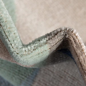 Unique Loom Lotus Collection Area Rug - King (8' x 10', Blue/ Light Blue)