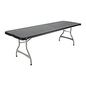Lifetime Commercial Rectangular Folding Table (4 Pack), 8', Black