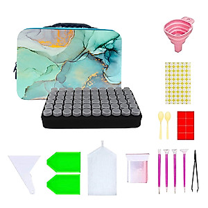 Diamond Painting Storage Box, 60 Slot Diamond Storage Case Containers 5D Diamond Painting Tools DIY Art Craft Accessories Jewelry Beads Rhinestones Organizer Box