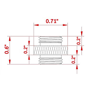 Dracaena.io 6 Pack G1/4" Thread, Male to Male Mini Extender Fitting with Tighten O-Ring, Brass Compression Fitting for PC, Premium Pipe Extension Fitting Adapter, White