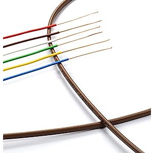 Thermostat Wire 18/6 - Brown - Solid Copper 18 Gauge, 6 Conductor - CL2 (UL Listed) CMR Riser Rated (CL3) - Residential, Commercial and Industrial Rated - 18-6, 50 Feet
