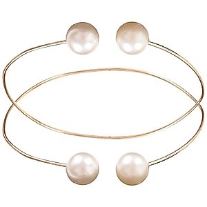 BESPORTBLE 2pcs Decorative Alloy Curtain Tiebacks Pearl Design Strong Sturdy for Living Room Decorations