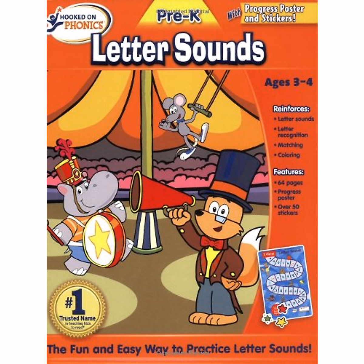 Hooked on Phonics Pre-K Letter Sounds Workbook