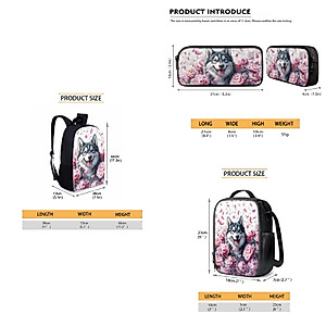 FANCOSAN School Backpacks 3 Packs Set for Kids Girls Cartoon Sloth Shoulder Bags Children 16 Inch Primary Bagpack Lunch Bag and Pencil Box