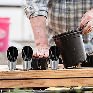 Yardwe 9pcs Silver Pot Care Vegetation Weeding Scoops Metal The Accessories Garden Cleaner Tools Scoop: Tool Spade Ceramic Rake Bonsai Cups Miniature Potted Bucket Home Steel Scoopers