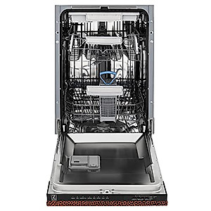 ZLINE 18" Tallac Series 3rd Rack Top Control Dishwasher in Hand Hammered Copper with Stainless Steel Tub, 51dBa (DWV-HH-18)