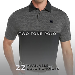 Three Sixty Six Quick Dry Golf Shirts for Men - Moisture Wicking Short-Sleeve Casual Polo Shirt Nautical Navy