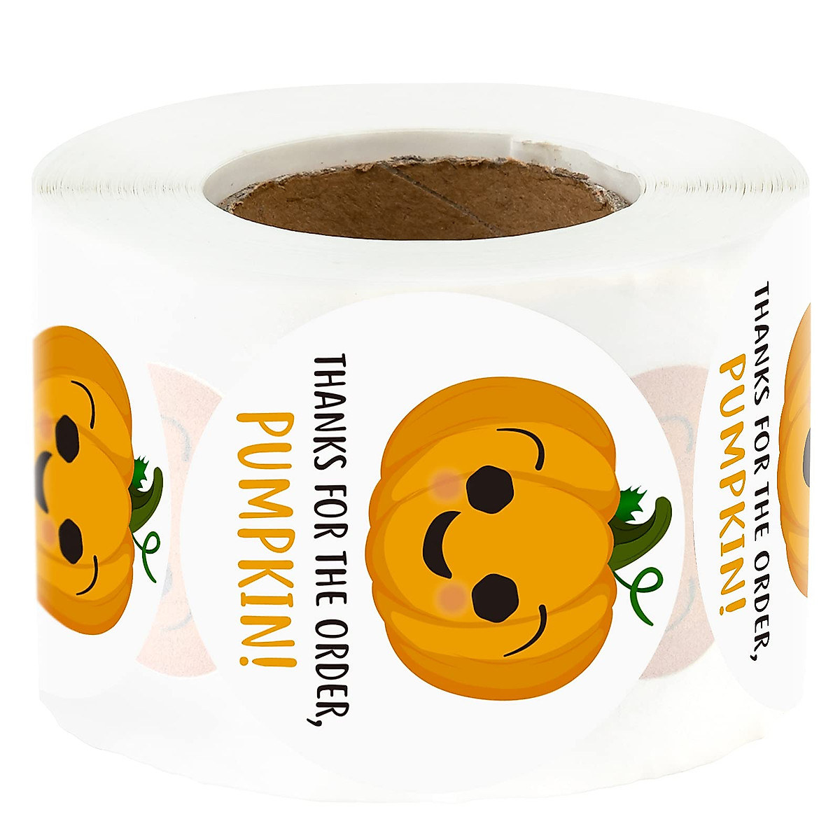 WRAPAHOLIC Gift Stickers - Jack-O-Lantern Design Sticker, Thank You Business Stickers for Holiday/Party Decoration and Gift Wrap - 2 x 2 Inch 500 Total Labels