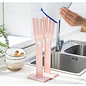 2 Pieces Kitchen Rubber Gloves Racks Drain Towel Storage Holders Home Cleaning Tool Drying Rack Sink Accessories
