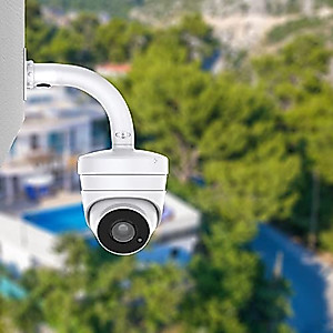 WiTi 6 inch Base Wall Mount Bracket for Surveillance Cameras IP CCTV, Compatible with Eufy Cameras Bullet Dome PTZ,Cable Management Pole Mounting Antirust Base Powder Spray Coated