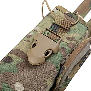 EXCELLENT ELITE SPANKER Tactical Universal Radio Holster Pouch Holder Case Bag Molle Adjustable Military Walkie Talkie Holder(Multicam)