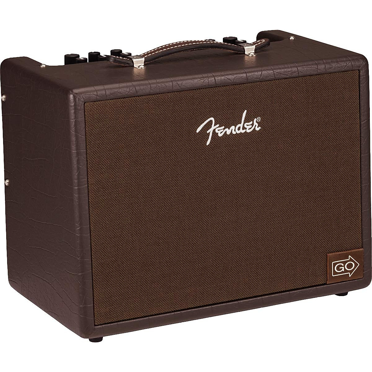 Fender Acoustic Junior Go Guitar Combo Amplifier Bundle with Cable, Austin Bazaar Exclusive 12-Pack Picks, and Instructional DVD