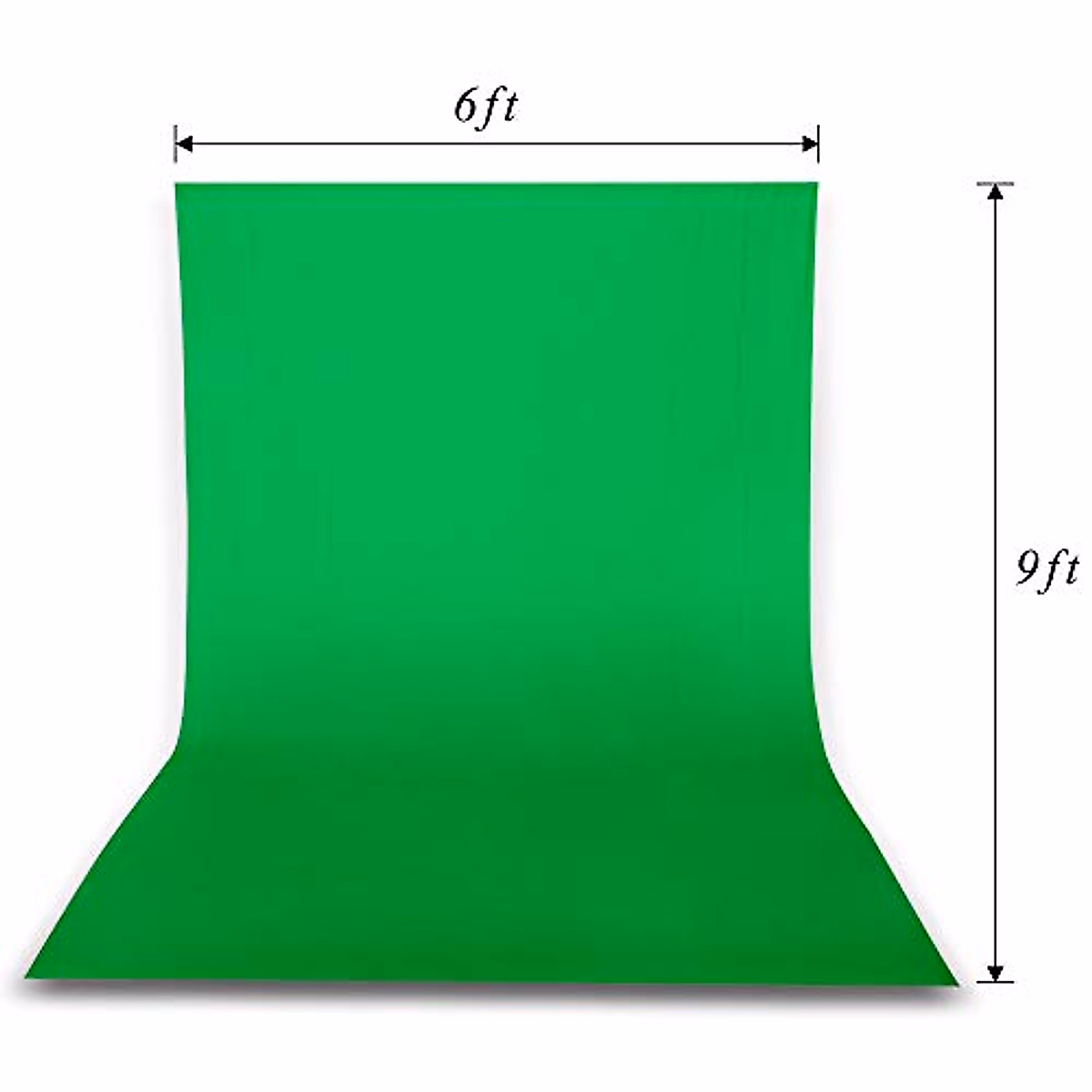 Emart Green Screen Backdrop with Stand Kit, 7 x 10ft Photography Background Support Stand with 6 x 9 100% Cotton Muslin Chromakey Greenscreen for Photo Video Studio YouTube Streaming Equipment