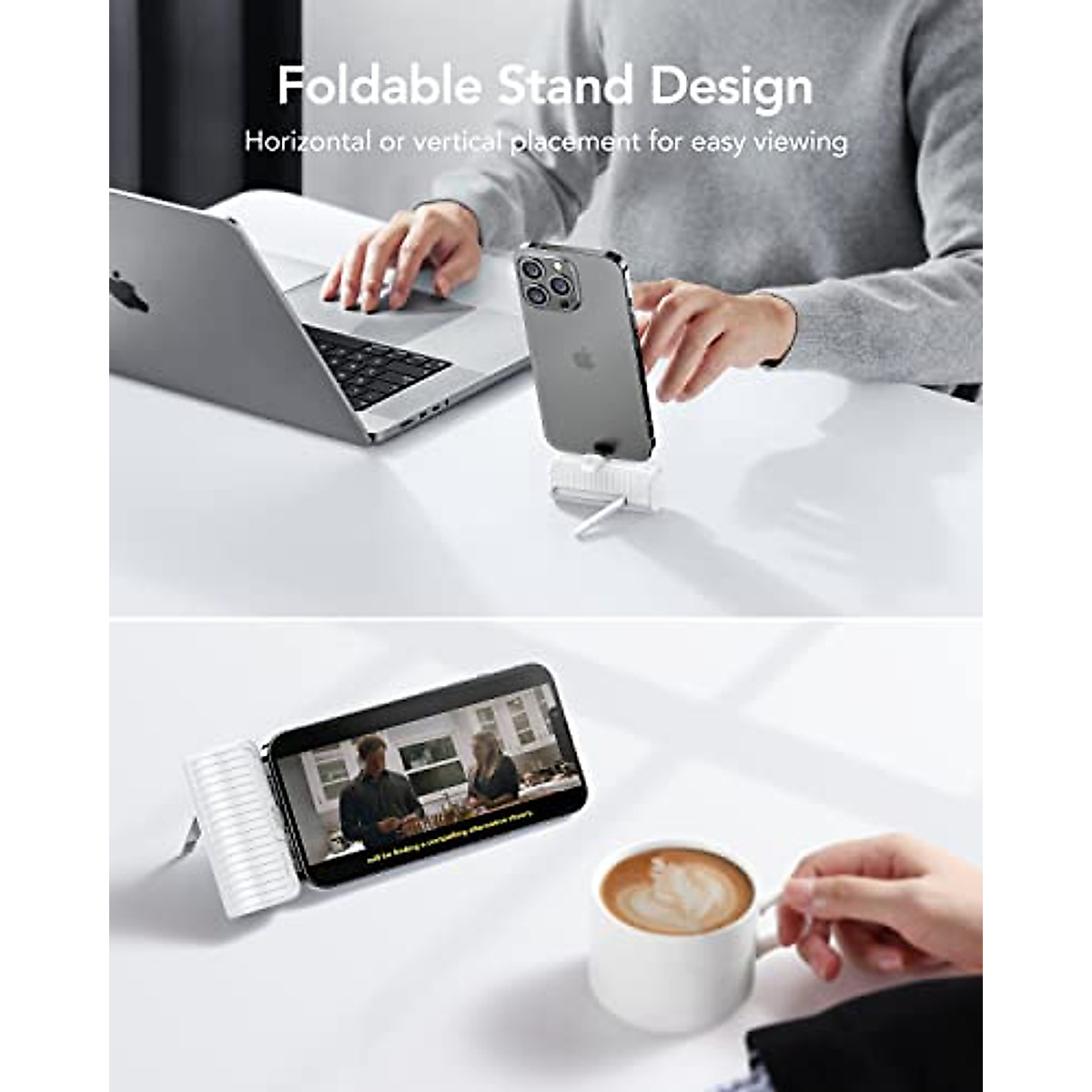 Small Portable Charger For iPhone,VRURC 5000mAh Power Bank Fast Charging,PD 20W Lipstick-sized Phone Charger Compatible With iPhone 14/14 Plus/Pro/Max/13/13 Pro/13 Pro Max/12/12 Pro/12 Pro Max/X-White