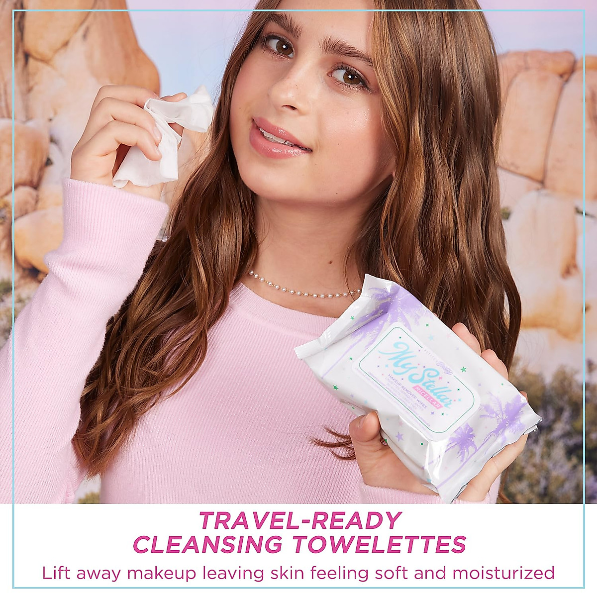 Petite 'n Pretty My Stellar Micellar Makeup Remover Wipes - Cleansing Face Wipes Soaked in Micellar Water - Clean & Non-Toxic, Made in USA - 2 Pack (60 wipes)