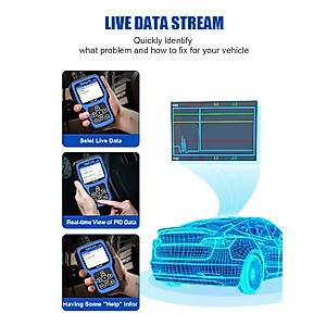 NEXAS NL101 OBD2 Scanner Diagnostic Tool & Battery Tester, Check Car Engine Light Code Reader Scan Tool with Full OBDII Function Live Data Stream for All Vehicles, Free Protective Case & Update