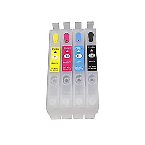 812 812XL T812 T812XL Sublimation Ink Cartridges, Empty Refillable Ink Cartridges Without Chip Compatible with WF-7840 WF-7820 WF-7310 EC-C7000 Printer