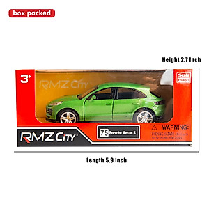 RMZ City 1:36 Scale Diecasting Alloy Car Model Porsche McCann Toy Car, Pull Back Vehicles Toy Car for Toddlers Kids Boys Girls Gift (Green)