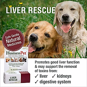 HomeoPet Liver Rescue, Natural Liver Support for Pets, 15 Milliliters