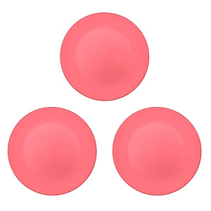 YUYUHUA Plastic Plates Reusable 10 inch - Kitchen Flat Dinner Plates - Dishwasher Safe & Microwavable Plates set of 12 - Kids Stacking Colorful Plates for Indoor Outdoor (BPA Free)