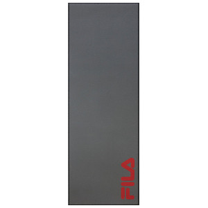 FILA Accessories Yoga Mat - Classic Exercise Mat with Carrying Strap Sling for Yoga, Pilates, Stretching & Floor Workouts - 68" L x 24" W x 5mm Thick - Grey